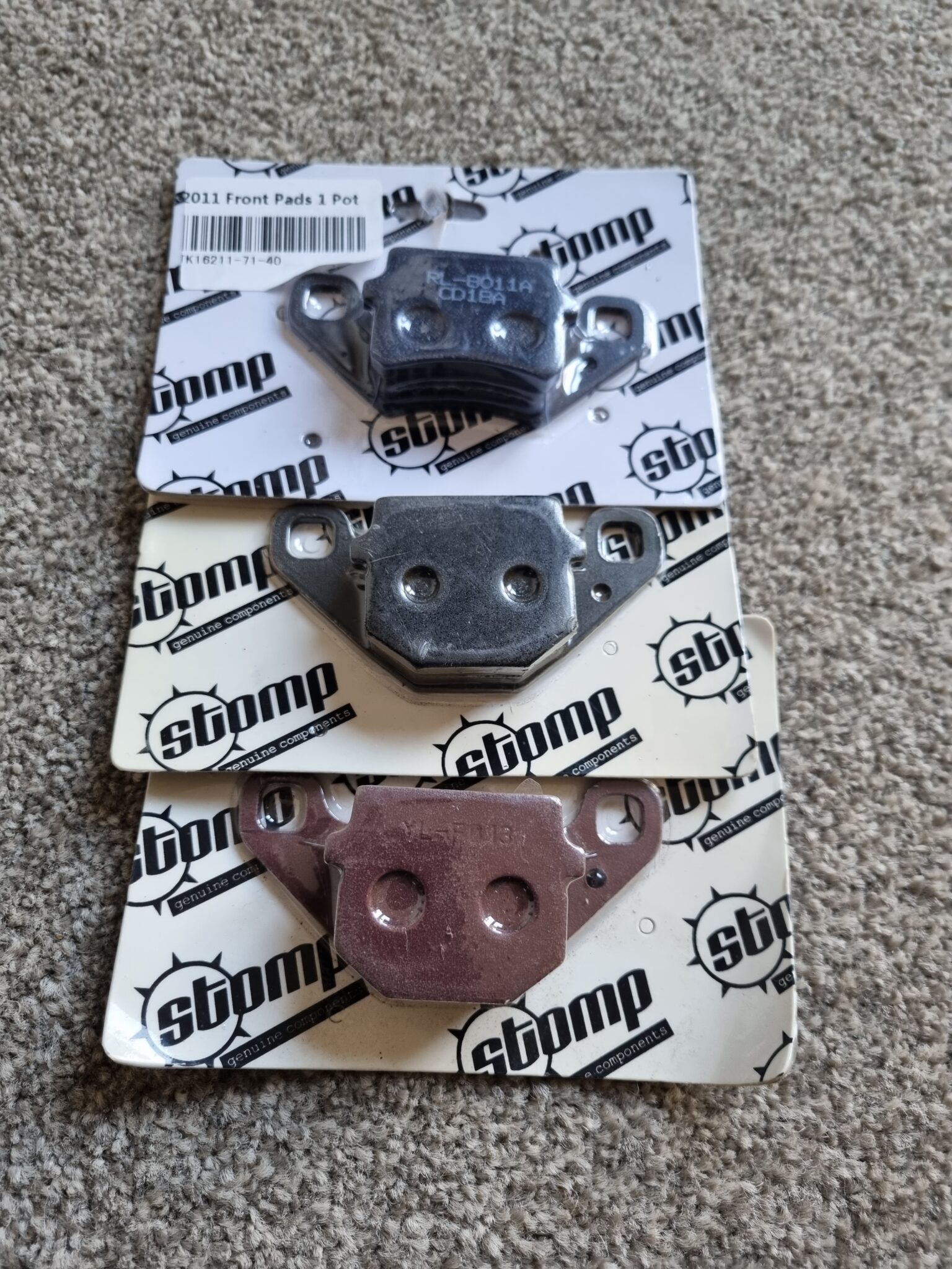 Stomp brake pads - Motosyko Mini Bike Specialists